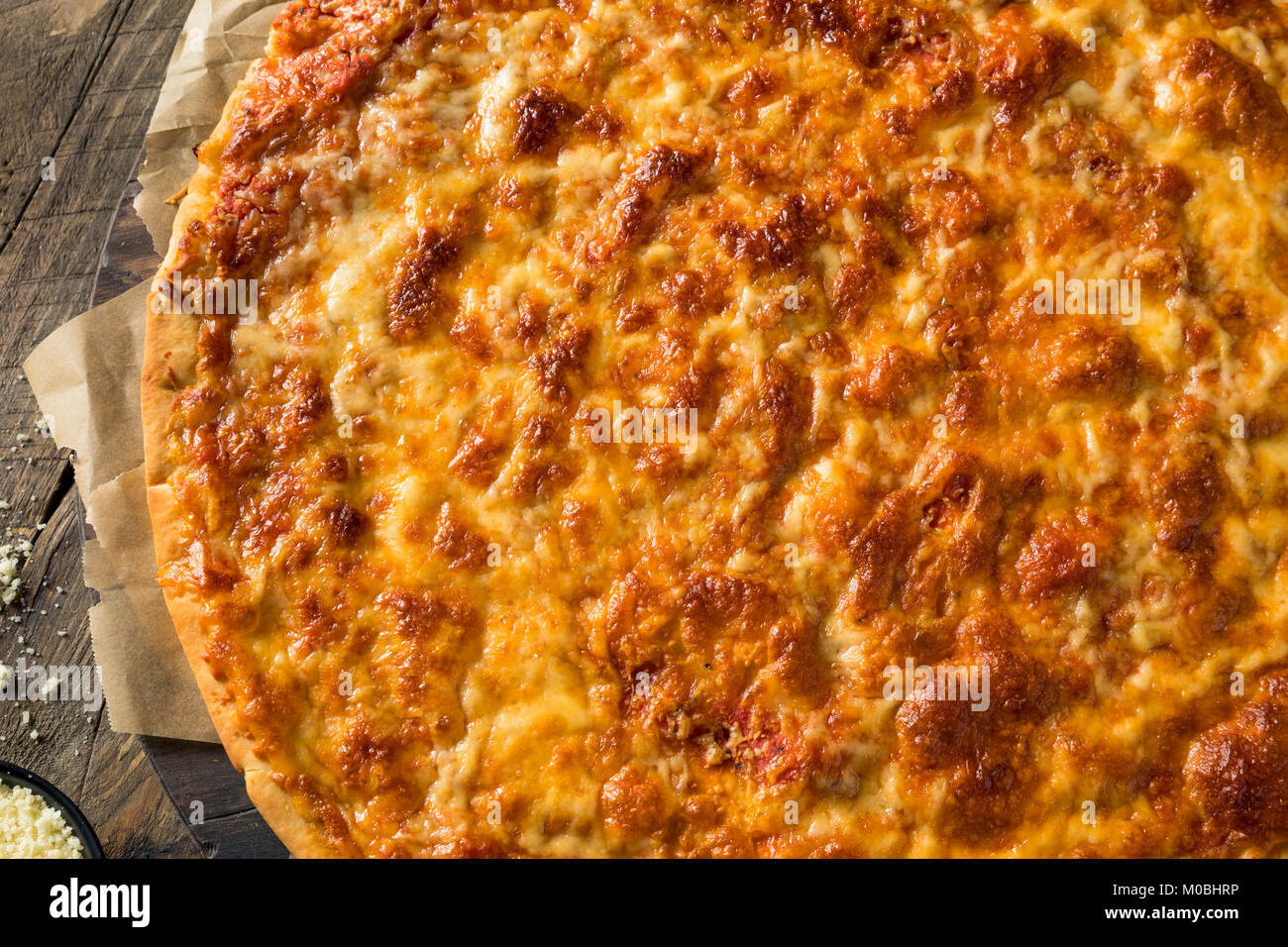 Delicious Homemade Cheese PIzza Cut into Square Slices Stock Photo - Alamy