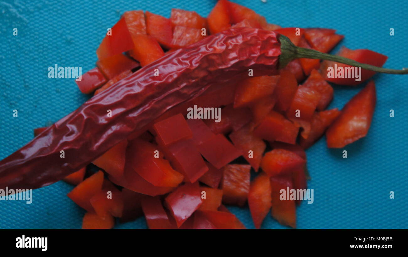 Sliced long red pepper isolated hi-res stock photography and images - Alamy