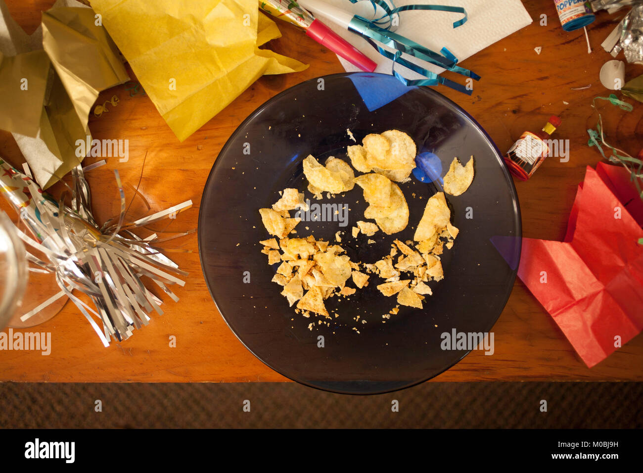 The aftermath of a New Year's celebration Stock Photo - Alamy