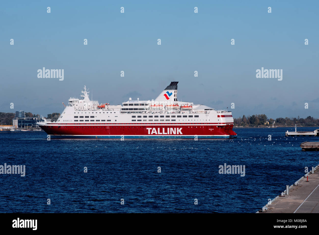 Riga, Latvia - October 15, 2016: Cruise-ferry ship Isabelle of Tallink ...