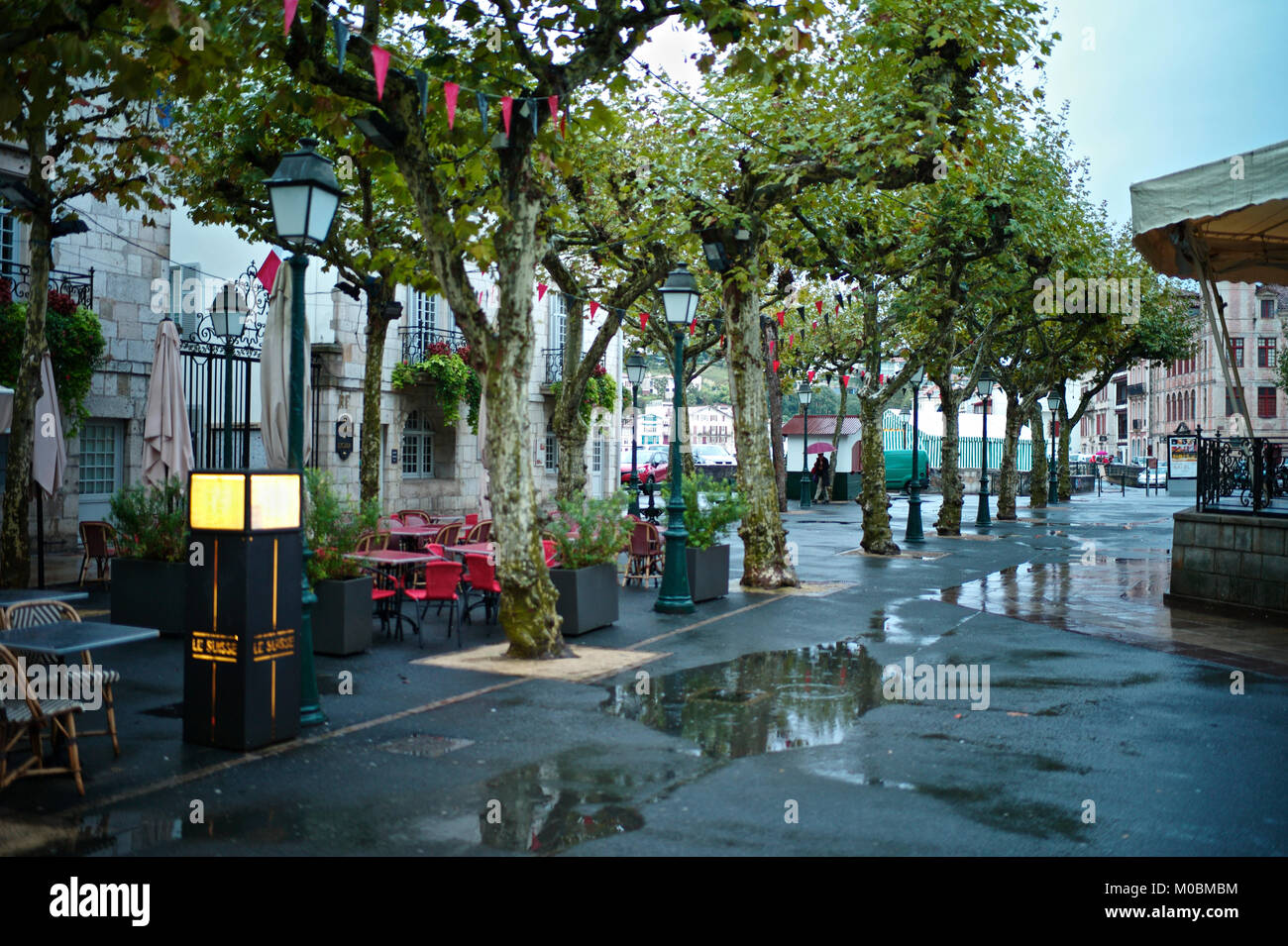 Early morning at Louis XIV square Stock Photo - Alamy
