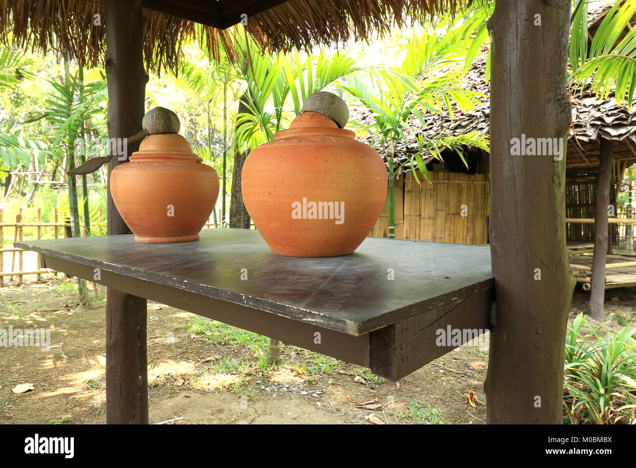 earthen jar in the garden,earthen water jar,garden props,Thailand ...