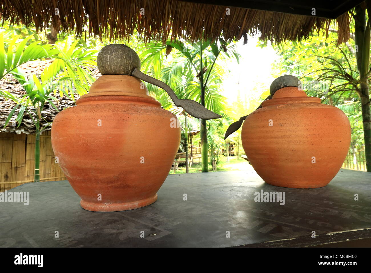 earthen jar in the garden,earthen water jar,garden props,Thailand ...