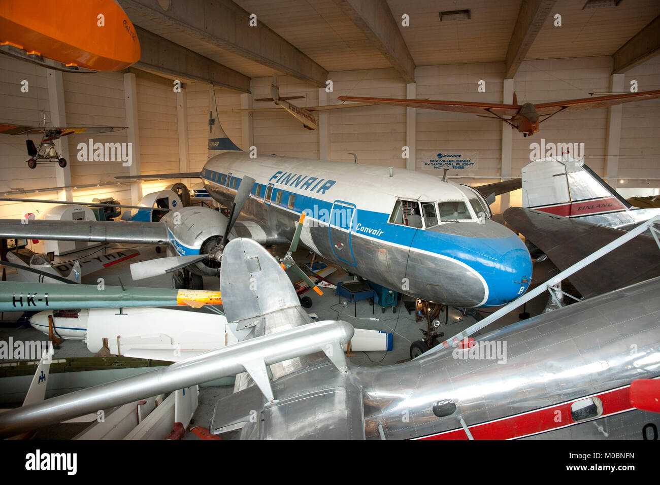 A view of the Finnair Convair 440 at the Finnish Aviation Museum near ...