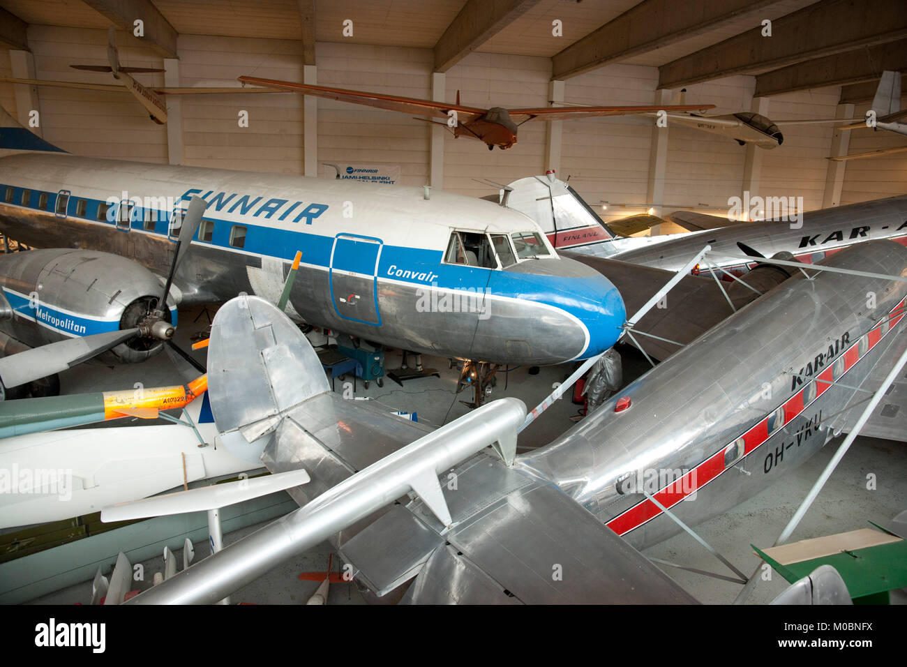 A view of the Convair 440 at the Finnish Aviation Museum near Helsinki ...