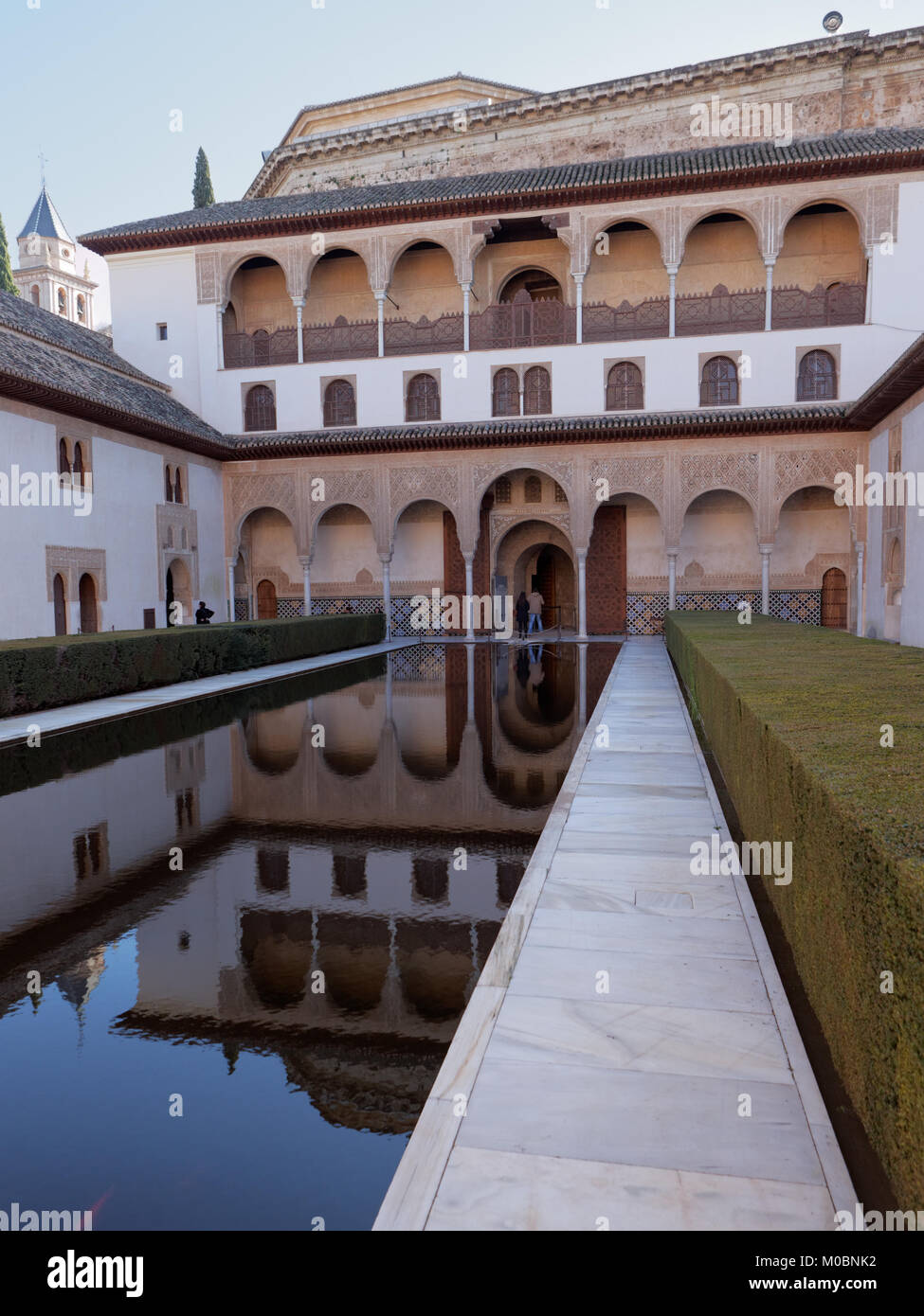 Granada, Spain - January 5, 2013: People in the Court of the Myrtles in ...