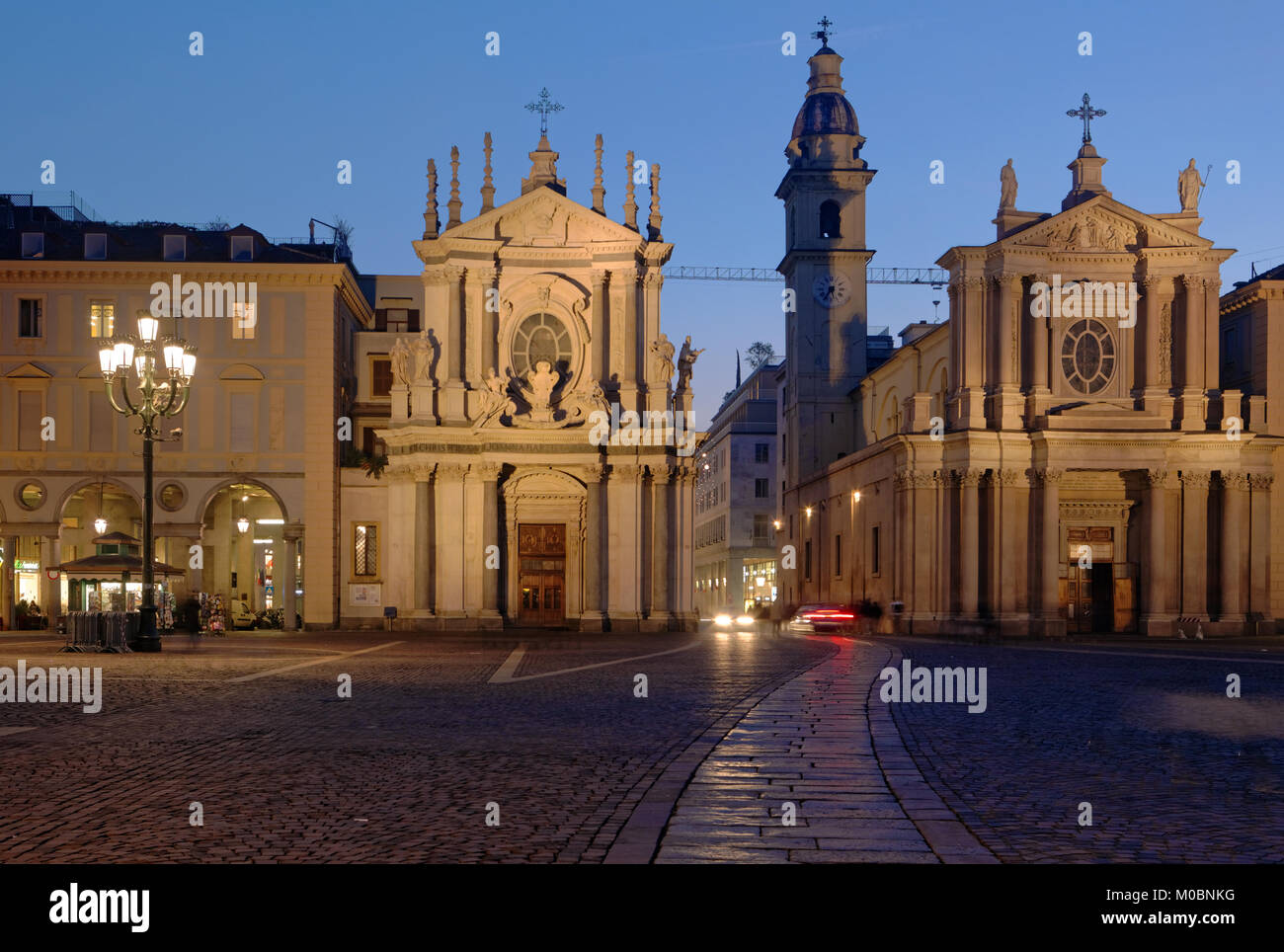 Turin, Italy - January 11, 2013: People on San Carlo square in Turin ...