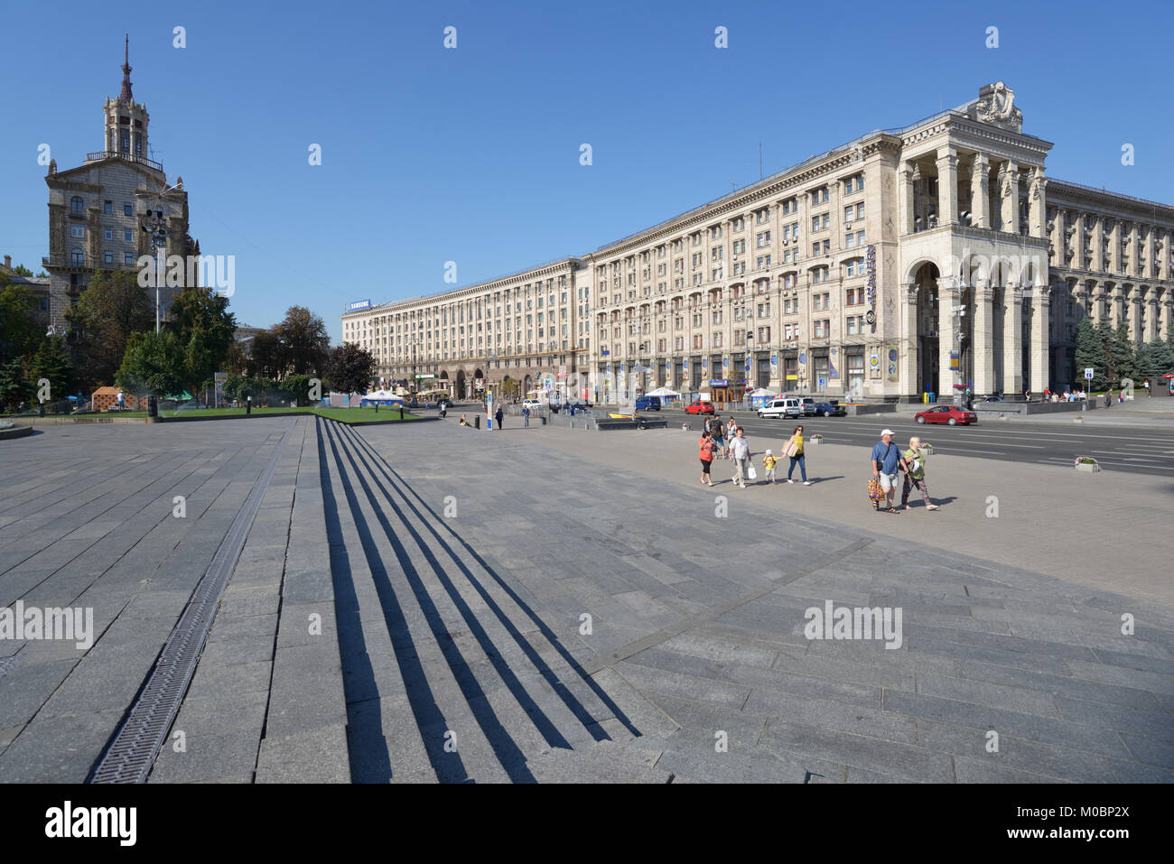 Kiev, Ukraine - August 20, 2013: People walking on the Independence ...