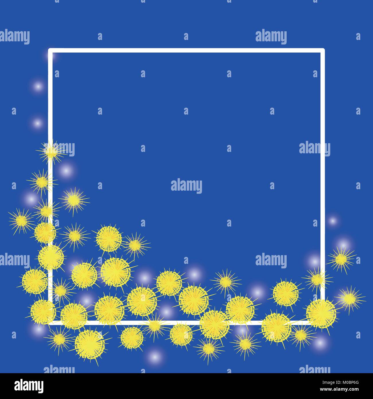 Flowers of mimosa and frame. Spring flowers. International Womens Day ...
