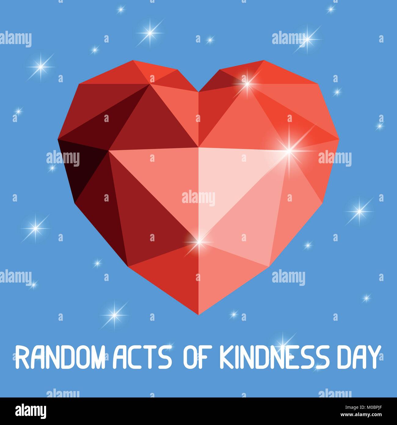 Origami heart. Red color, with stars. Valentines Day. Random Acts of ...