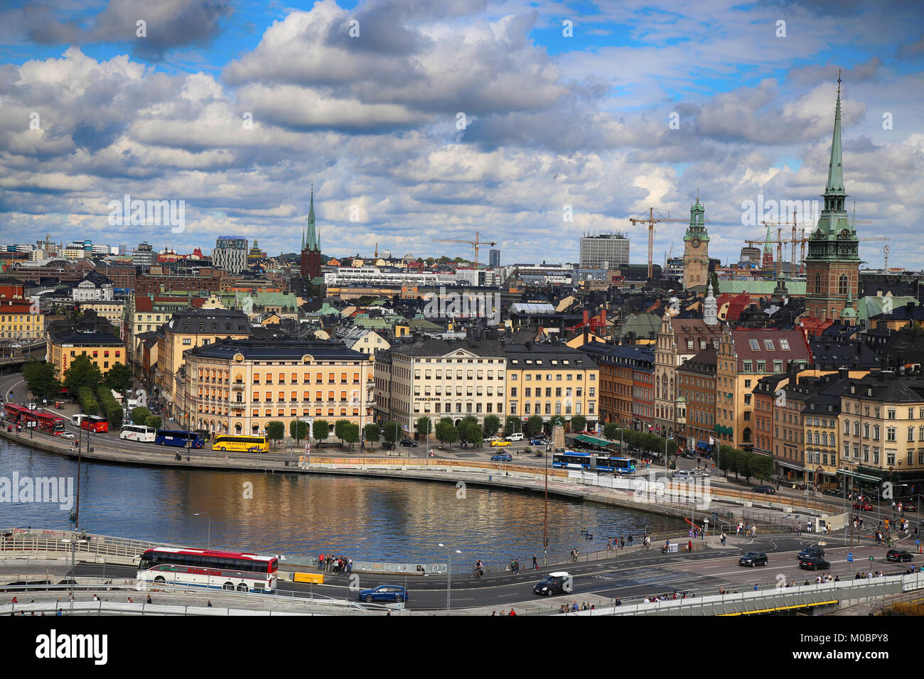 STOCKHOLM, SWEDEN - AUGUST 20, 2016: Aerial view of Stockholm from ...