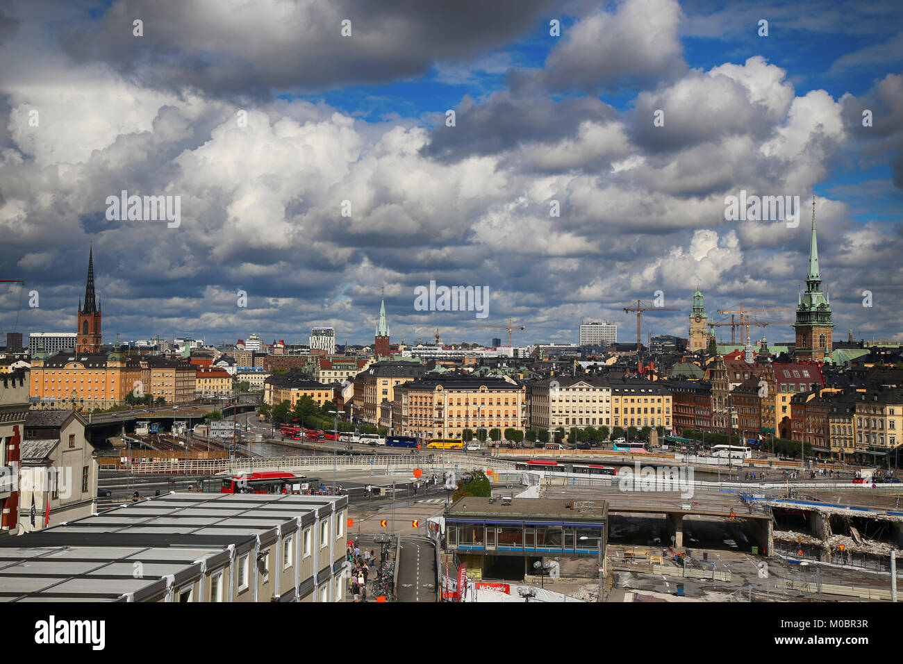STOCKHOLM, SWEDEN - AUGUST 20, 2016: Aerial view of Stockholm from ...