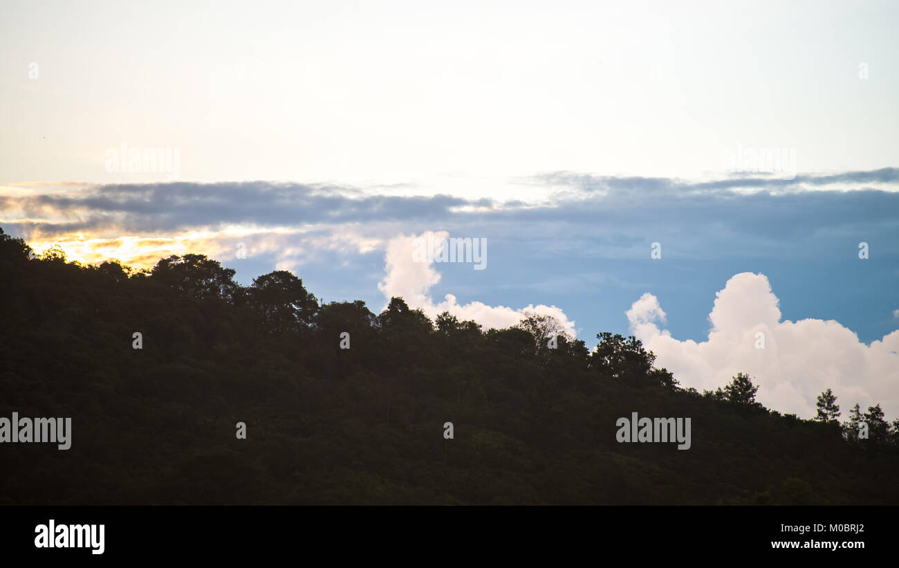 beautiful cloud shapes on the bue bright sky as background Stock Photo ...
