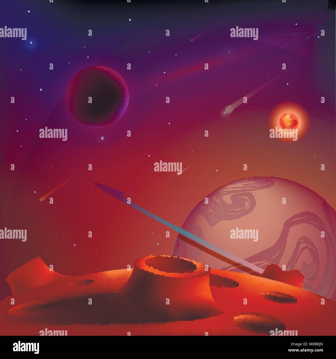 Vector realistic and futuristic space background Stock Vector Image ...