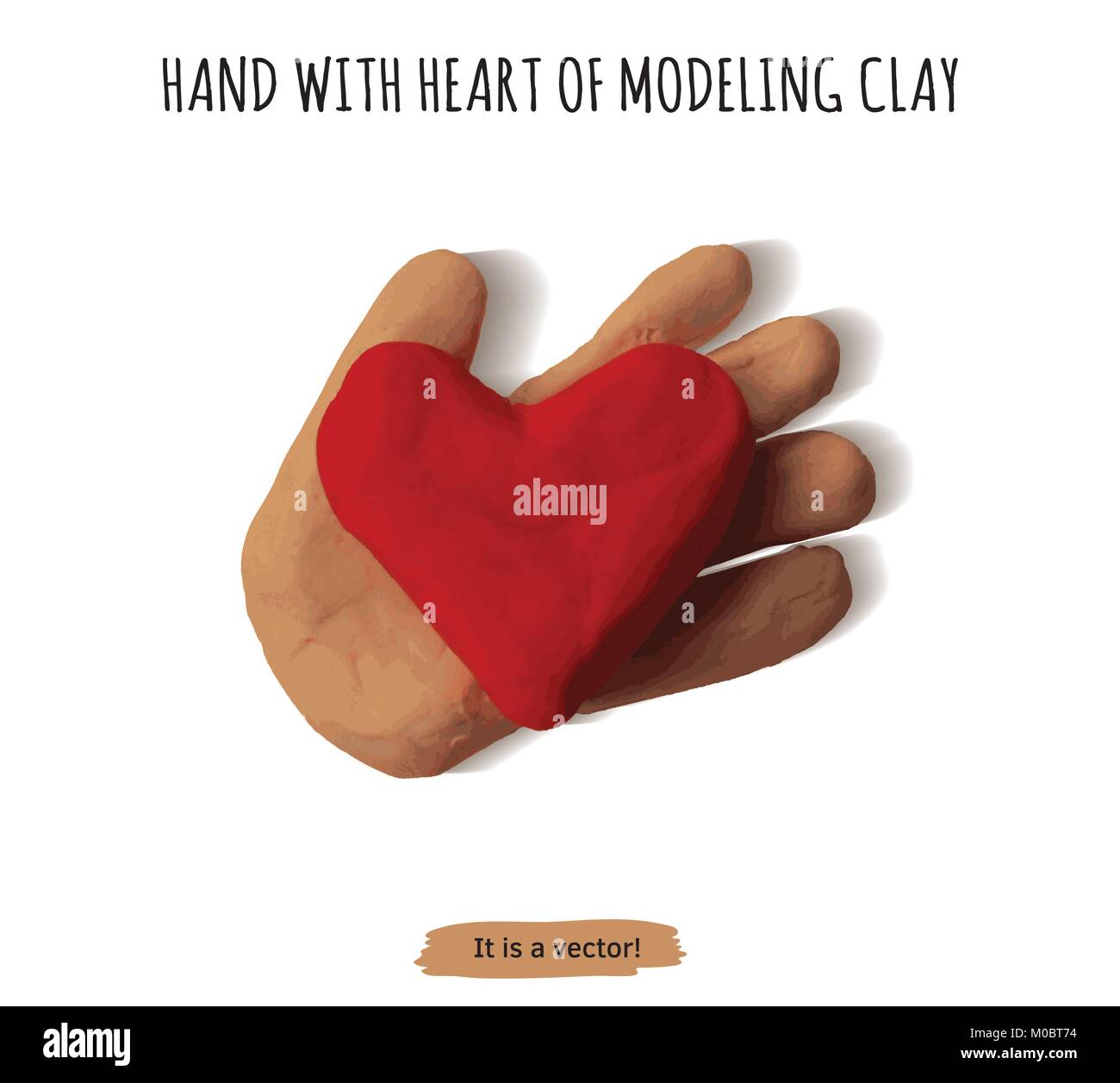 Hand heart love design Stock Vector Images - Alamy
