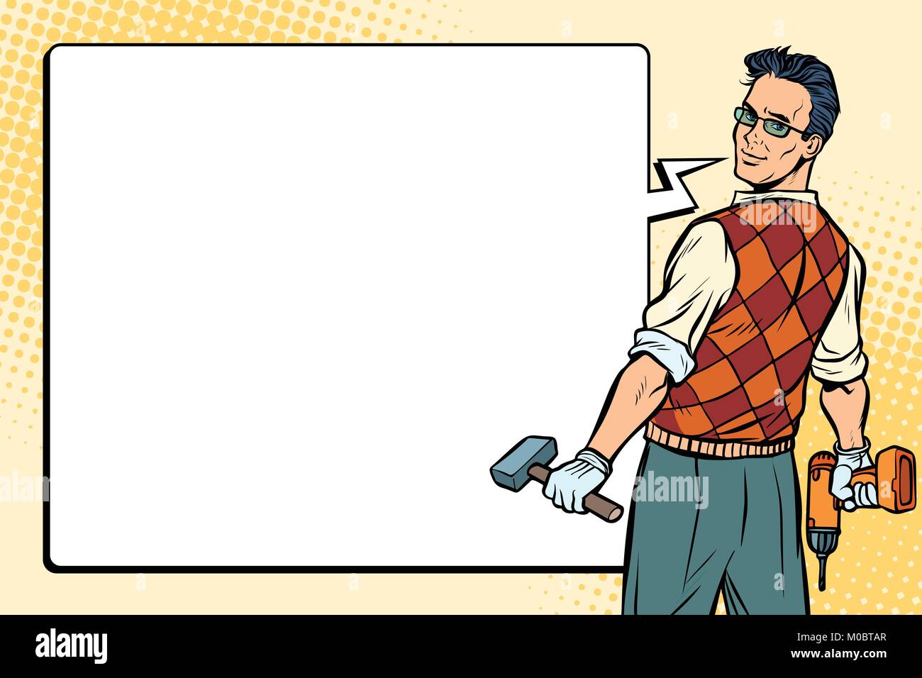 Carpenter repairman construction worker Stock Vector Images - Alamy