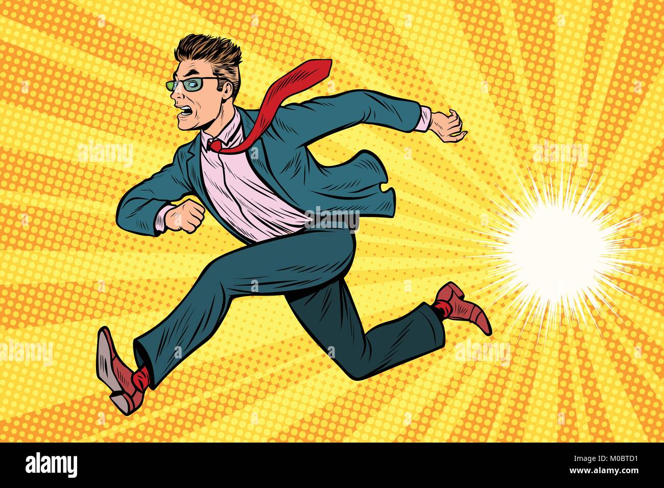 businessman running, business concept Stock Vector Image & Art - Alamy