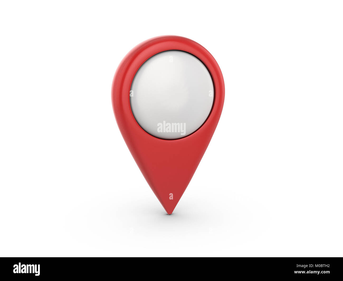 Map marker on a white background. 3d illustration Stock Photo - Alamy