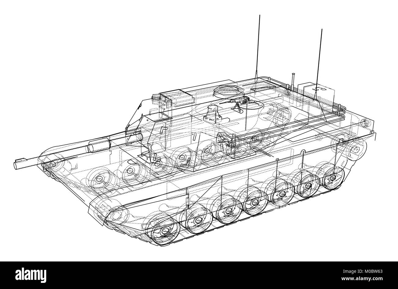 Blueprint of realistic tank Stock Vector Image & Art - Alamy