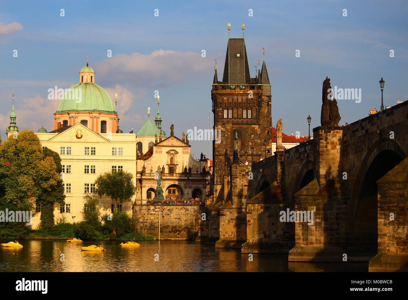 The Charles Bridge and the Vltava River in Prague Stock Photo - Alamy