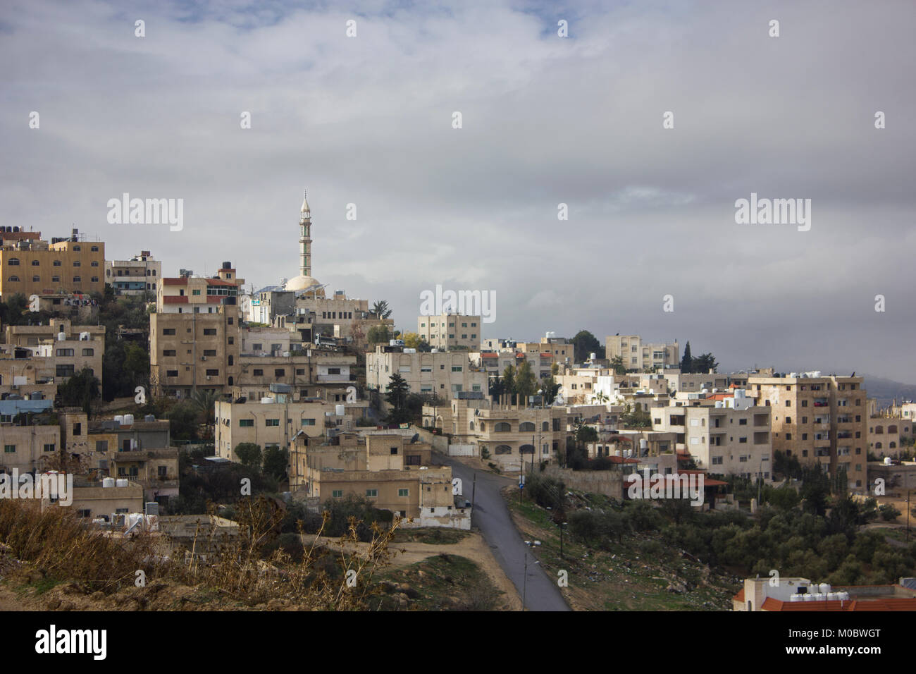 amman jordan skyline beautiful sky winter mountain of buildings Stock ...