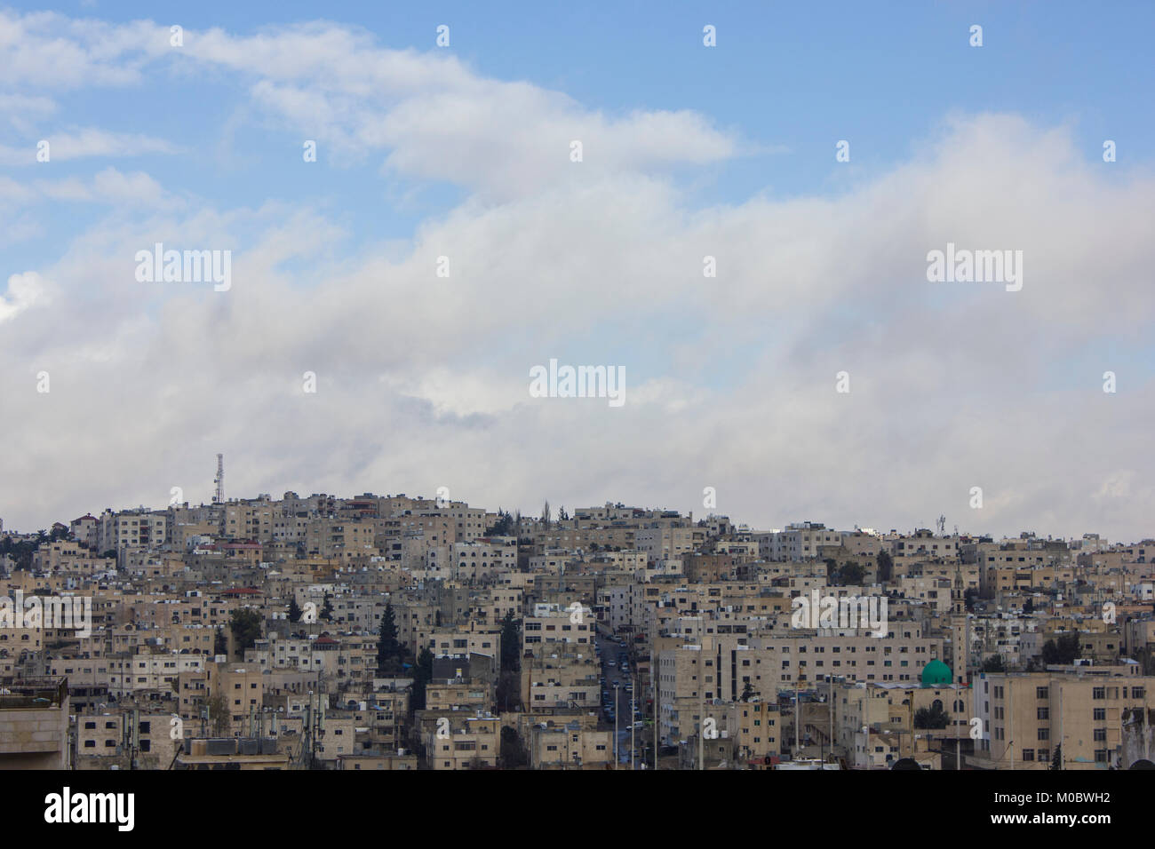 amman jordan skyline beautiful sky winter mountain of buildings Stock ...