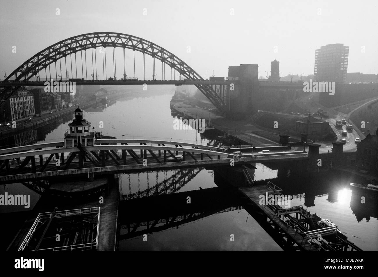 Newcastle upon Tyne,Tyne and Wear, England, UK. 1985 Tyne Bridge and ...