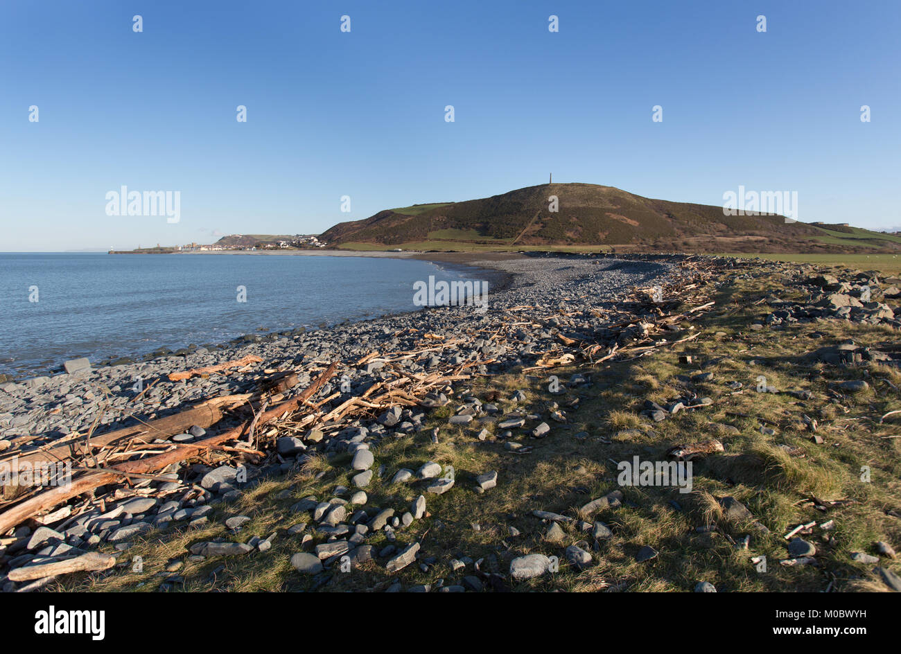 Town of Aberystwyth, Wales. Tan Y Bwlch Beach on the Ceredigion and ...