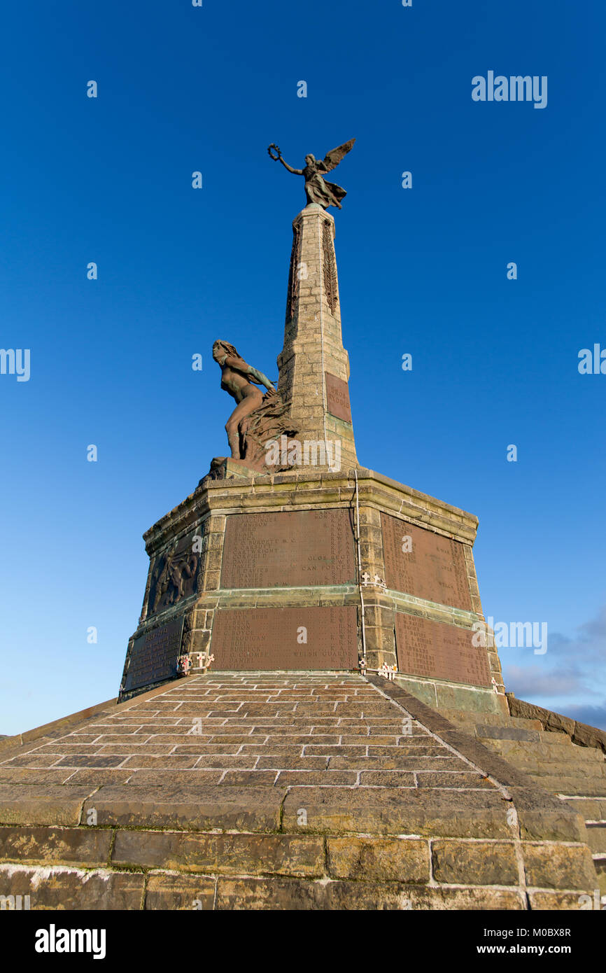 Town of Aberystwyth, Wales. Picturesque view of the Mario Rutelli ...