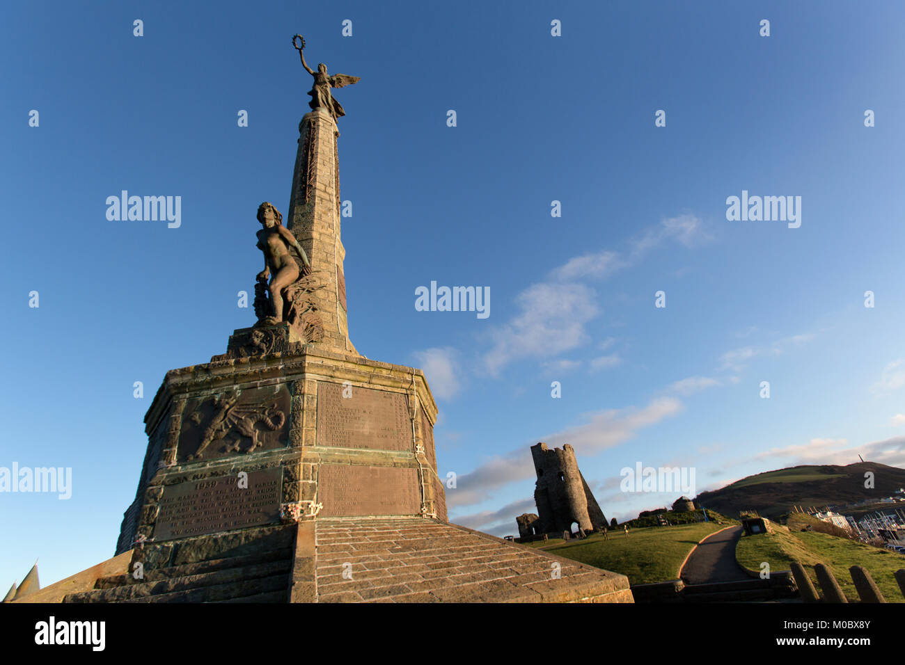 Town of Aberystwyth, Wales. Picturesque view of the Mario Rutelli ...