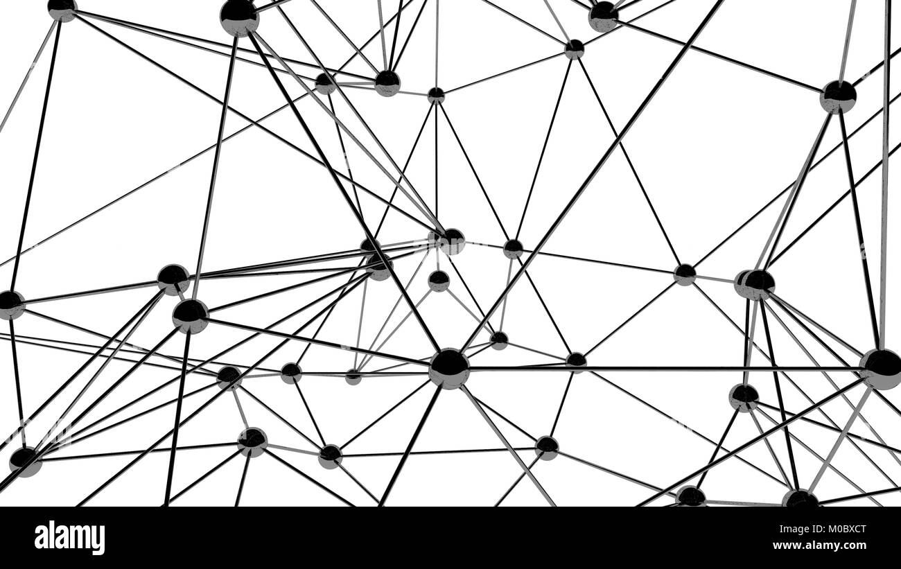 Structure 3d rendering connection and particles Stock Photo - Alamy
