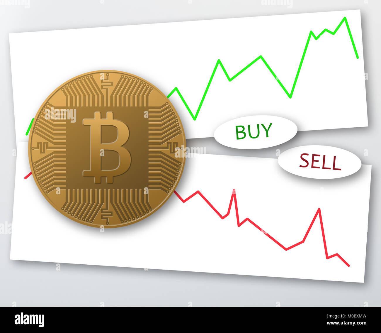 bitcoin crypt money close-up on graphics background Stock Photo - Alamy