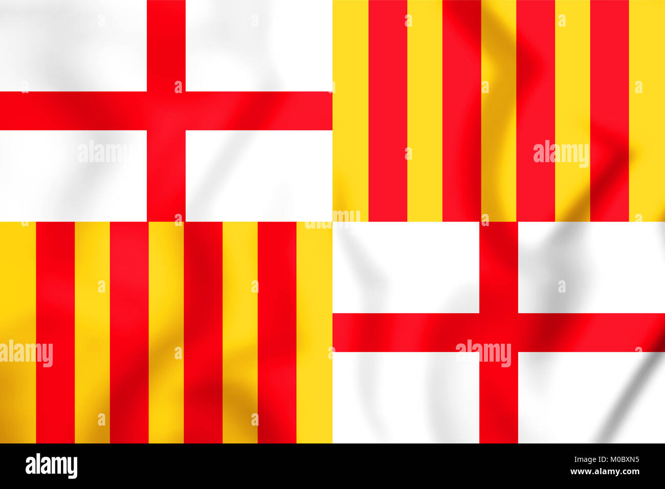 Official Barcelona City Flag Flags From Spain, Catalonia And Barcelona