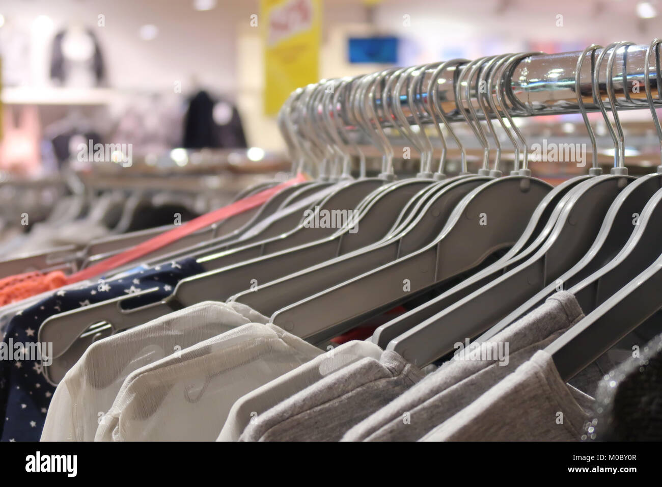 Clothing on display Stock Photo - Alamy