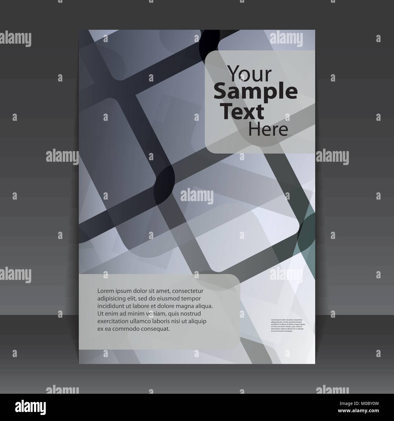 Grey Abstract Business Flyer or Cover Design in Editable Vector Format ...