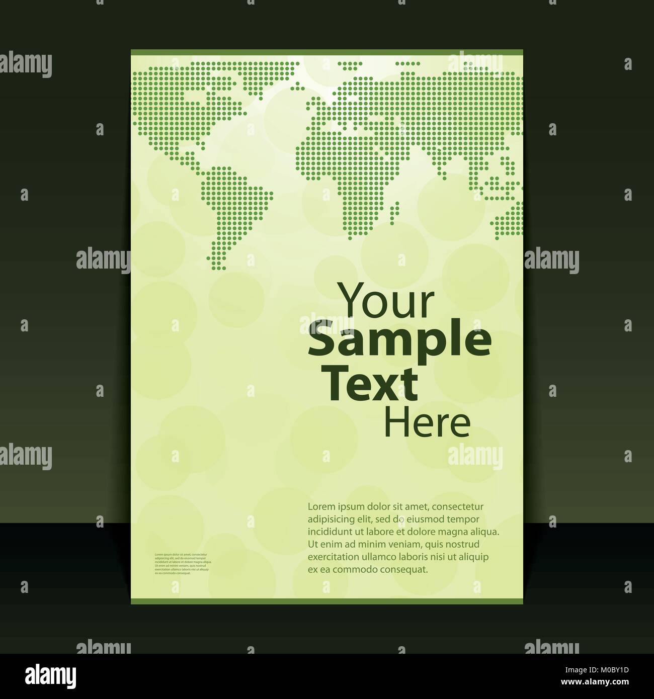 Abstract Flyer or Cover with World Map Design in Editable Vector Format ...
