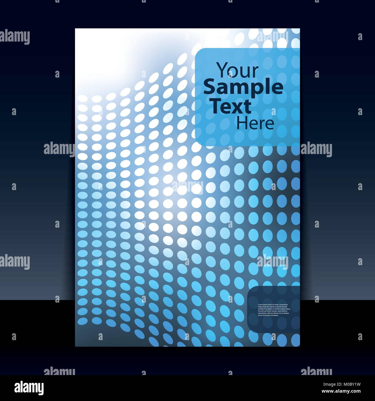 Blue Abstract 3D Flyer or Cover Design in Editable Vector Format Stock ...