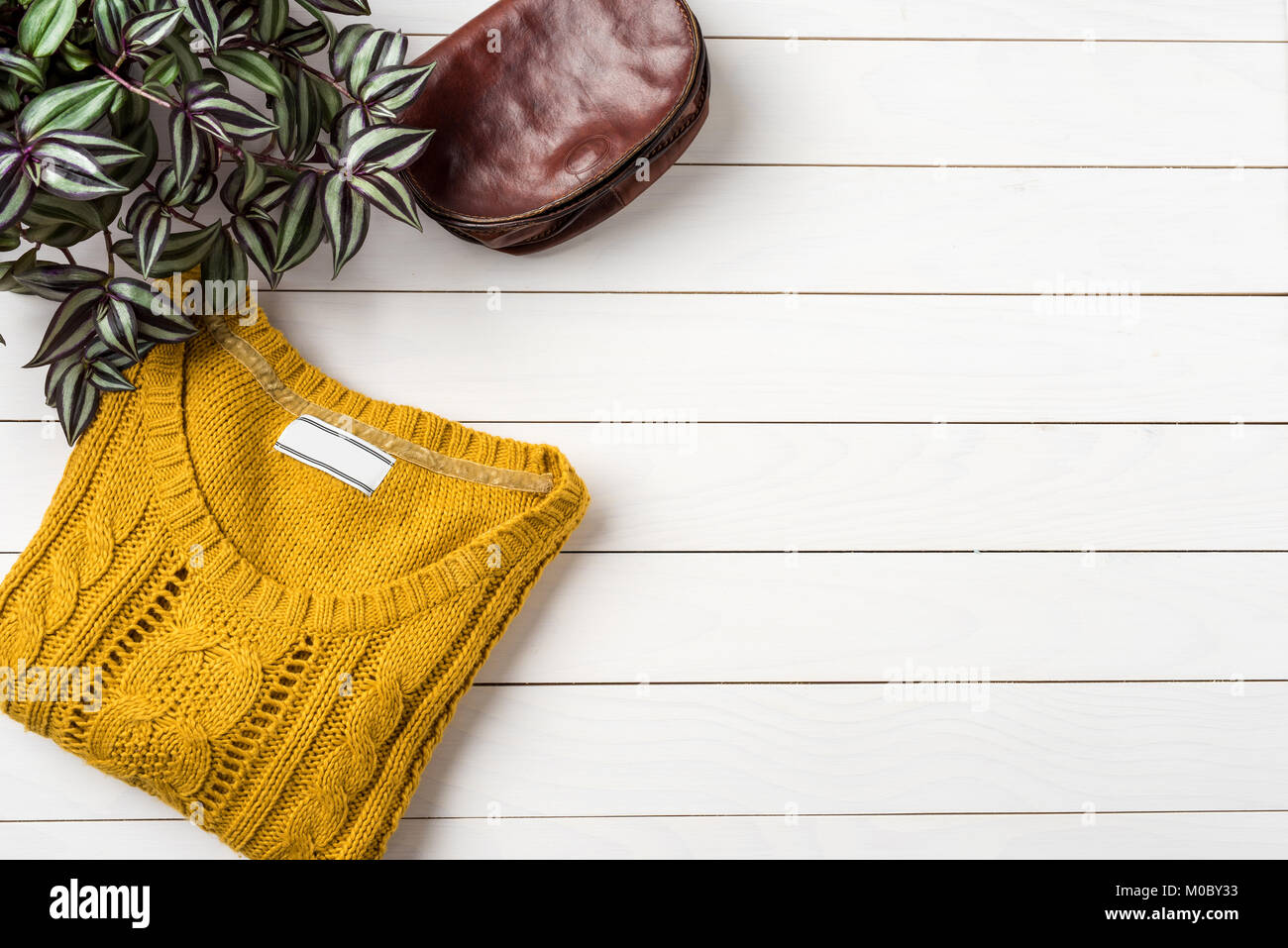Woman's warm clothing for winter. Fashion background Stock Photo - Alamy