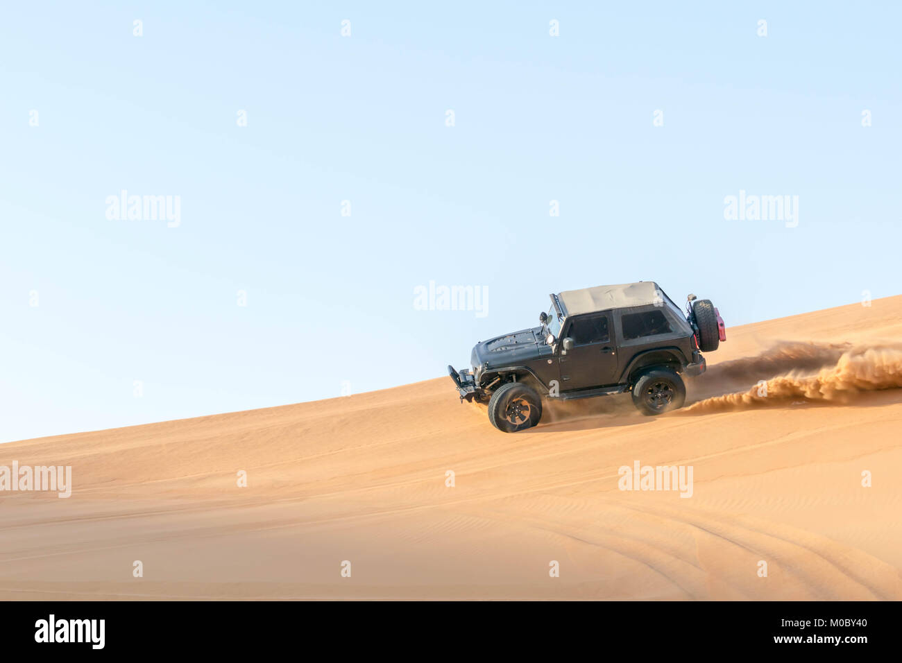 Off road desert driving in Sweihan area of Abu Dhabi, UAE. The ...