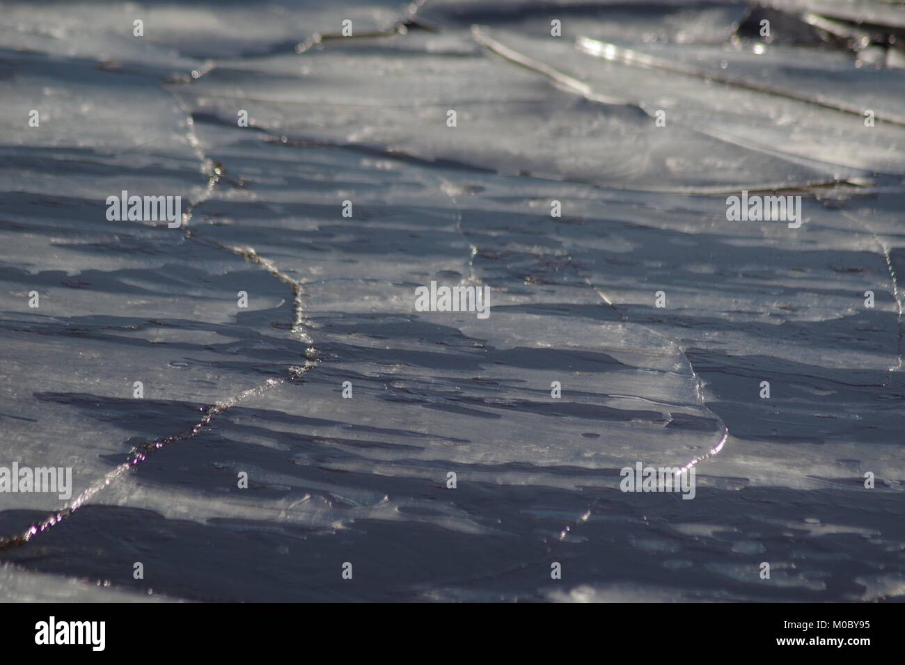Broken Ice Sheets and Hoar Frost on the River Don, at Donmouth Local ...