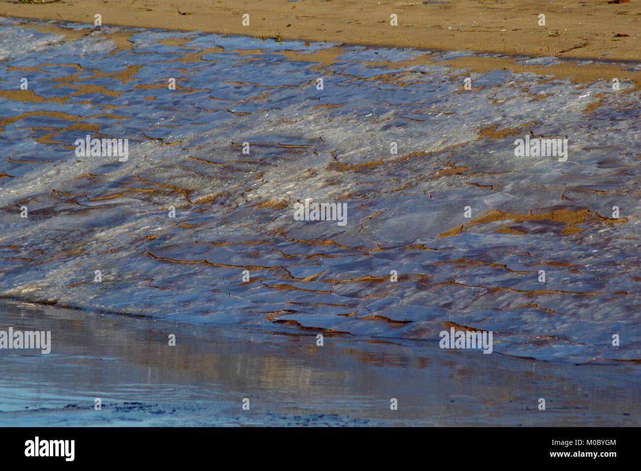 Broken Ice Sheets and Hoar Frost on the River Don, at Donmouth Local ...