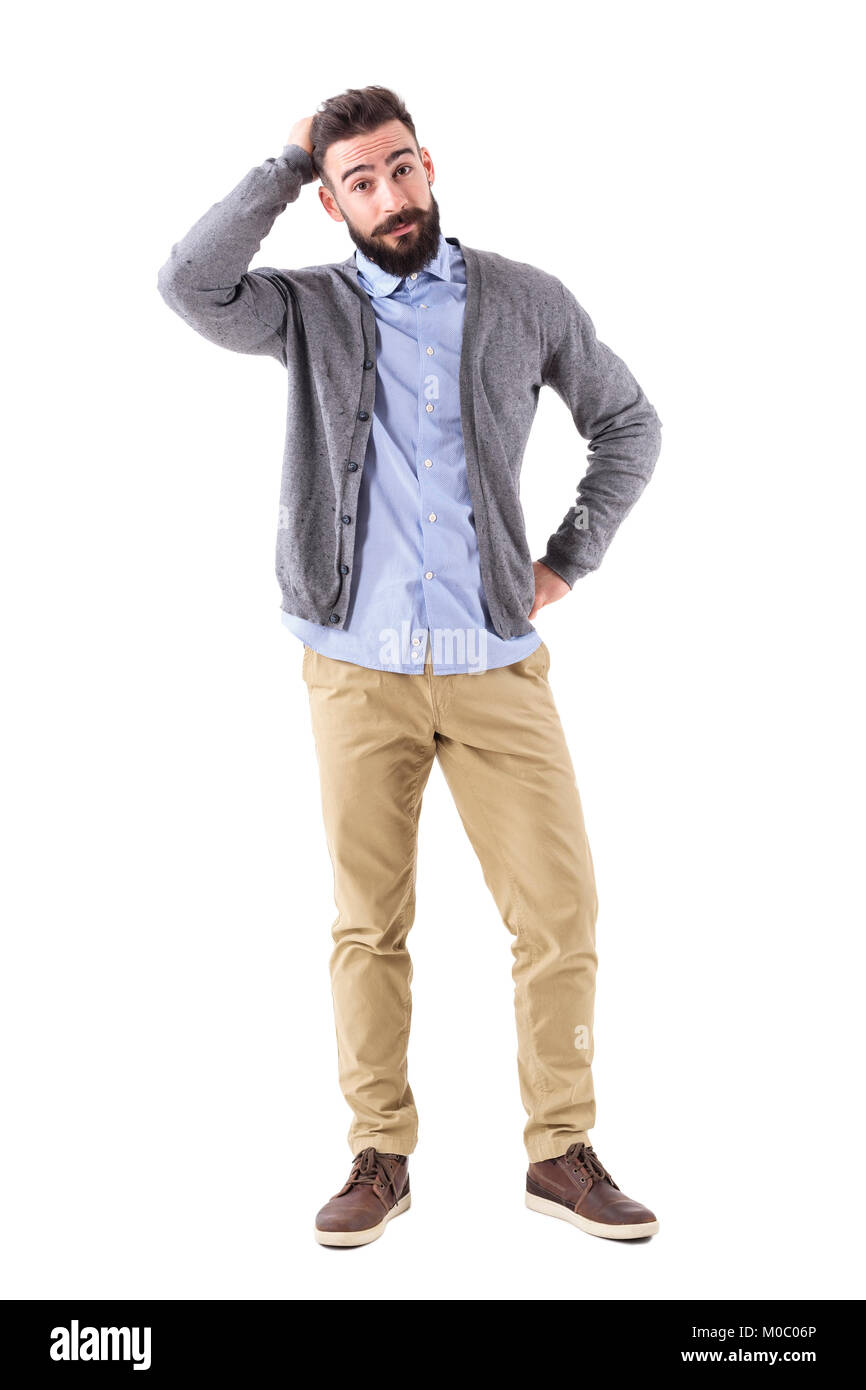 Confused bearded man in Cut Out Stock Images & Pictures - Alamy