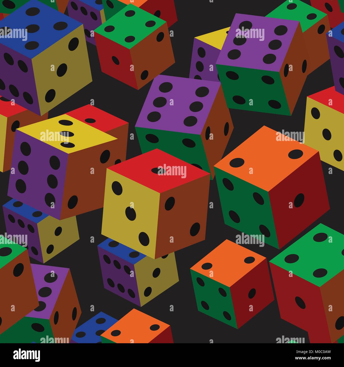 Rainbow Dice Seamless Pattern Stock Vector Image & Art - Alamy