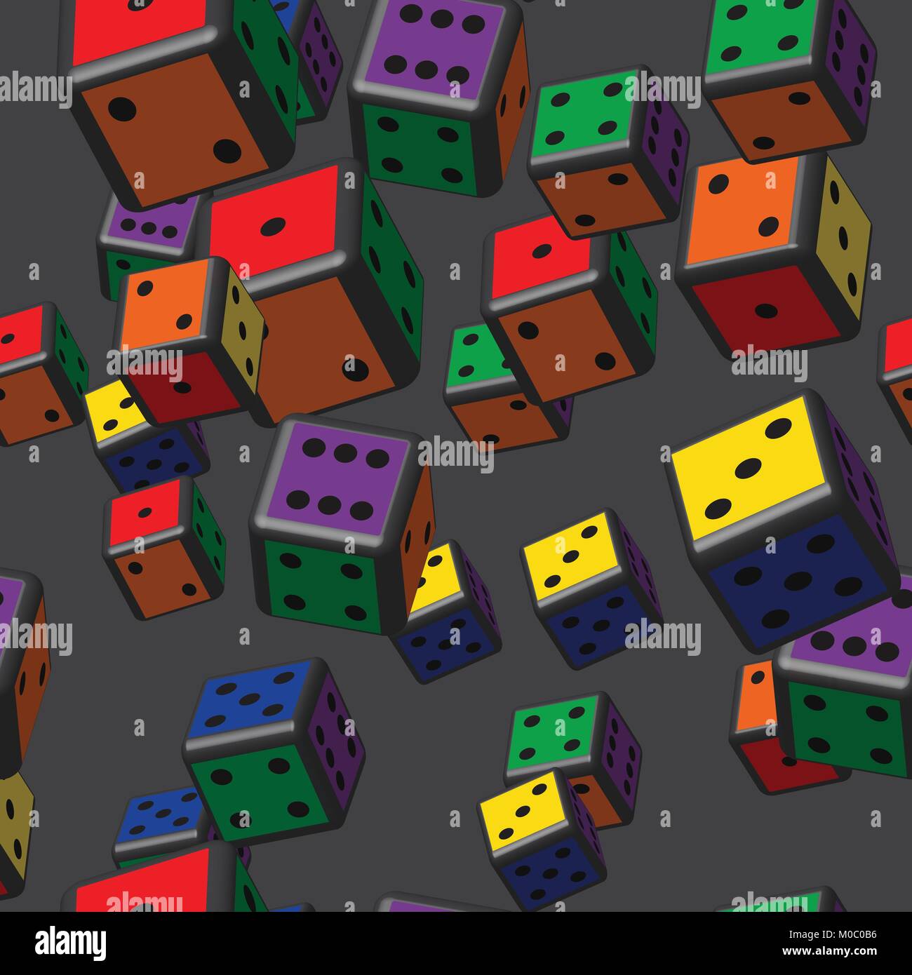 Rainbow Dice Seamless Pattern Stock Vector Image & Art - Alamy
