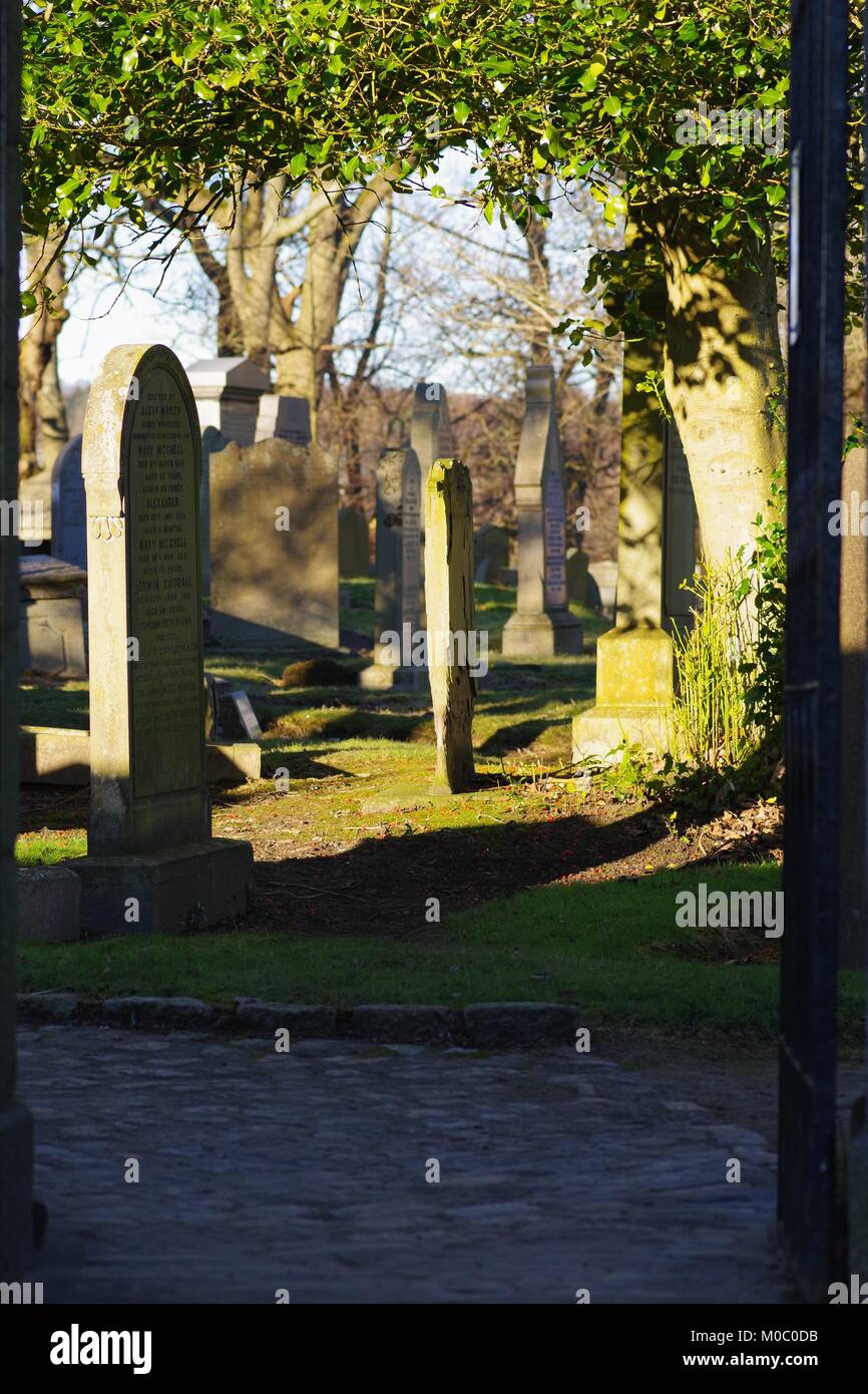 St Machar's Cathedral Graveyard Headstones, Old Aberdeen Town. Scotland ...