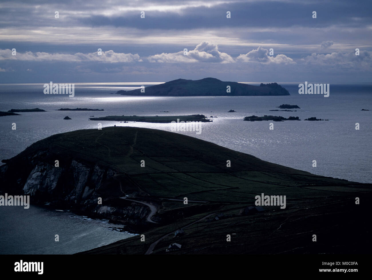 Aerial views of ocean, land, mountains of Ireland Stock Photo - Alamy