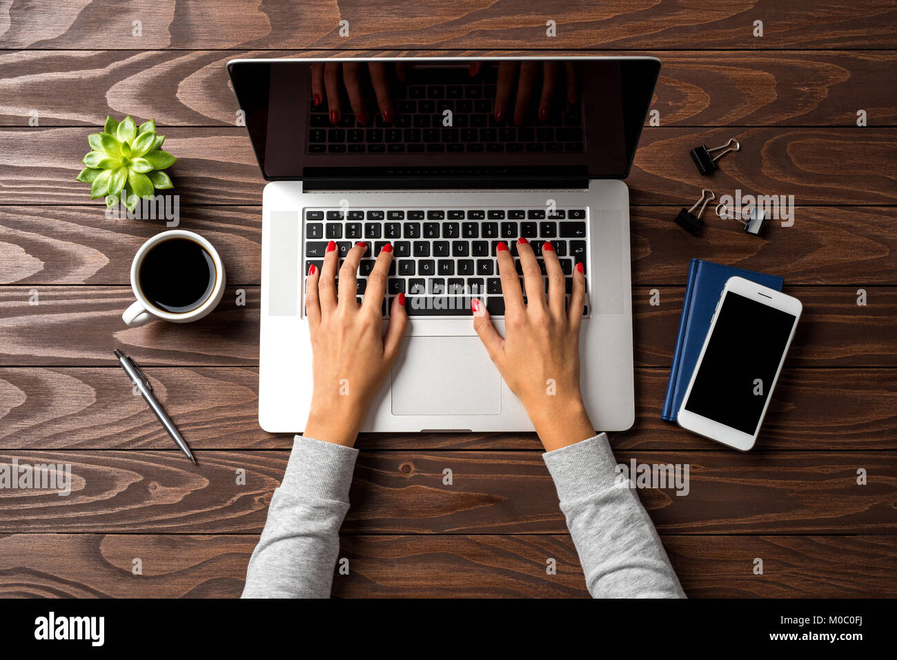 Overhead top view woman in hi-res stock photography and images - Alamy