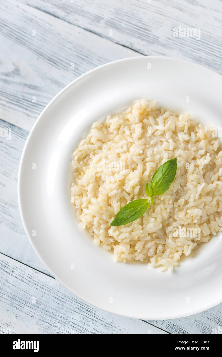 Portion of risotto Stock Photo - Alamy