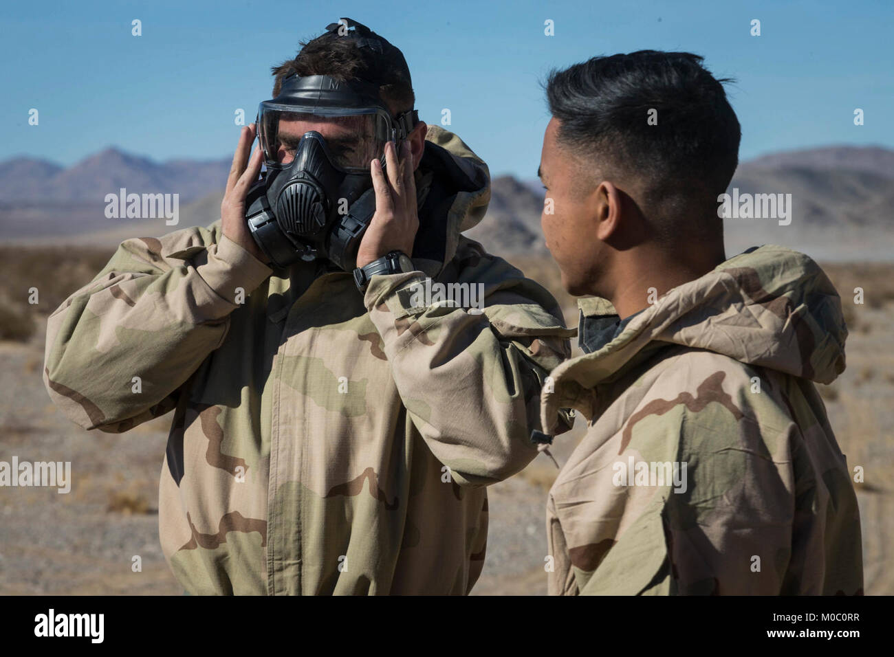U.S. Marine Corps Lance Cpl. Kameron Scott, left, an antitank ...