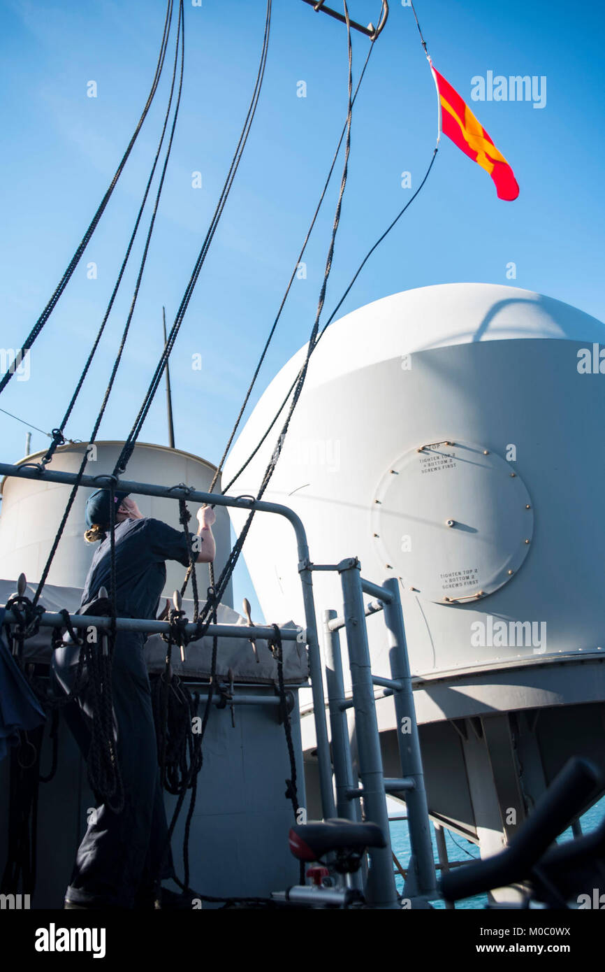 ARABIAN GULF (Dec. 7, 2017) Quartermaster 2nd Class Katelynn Coughlin ...
